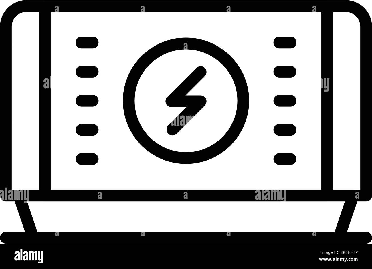 Industrial generator icon outline vector. Electric engine. Mobile ...