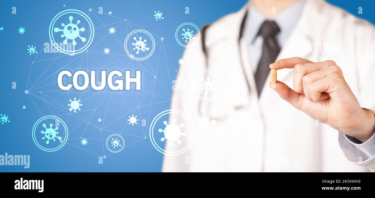 Doctor giving pill, virus concept Stock Photo - Alamy