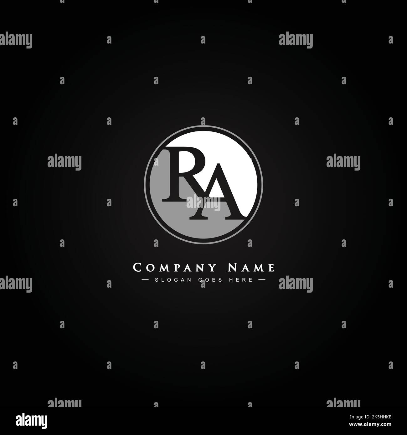 Initial Letter RA Logo - Minimal Business Logo for Alphabet R and A ...
