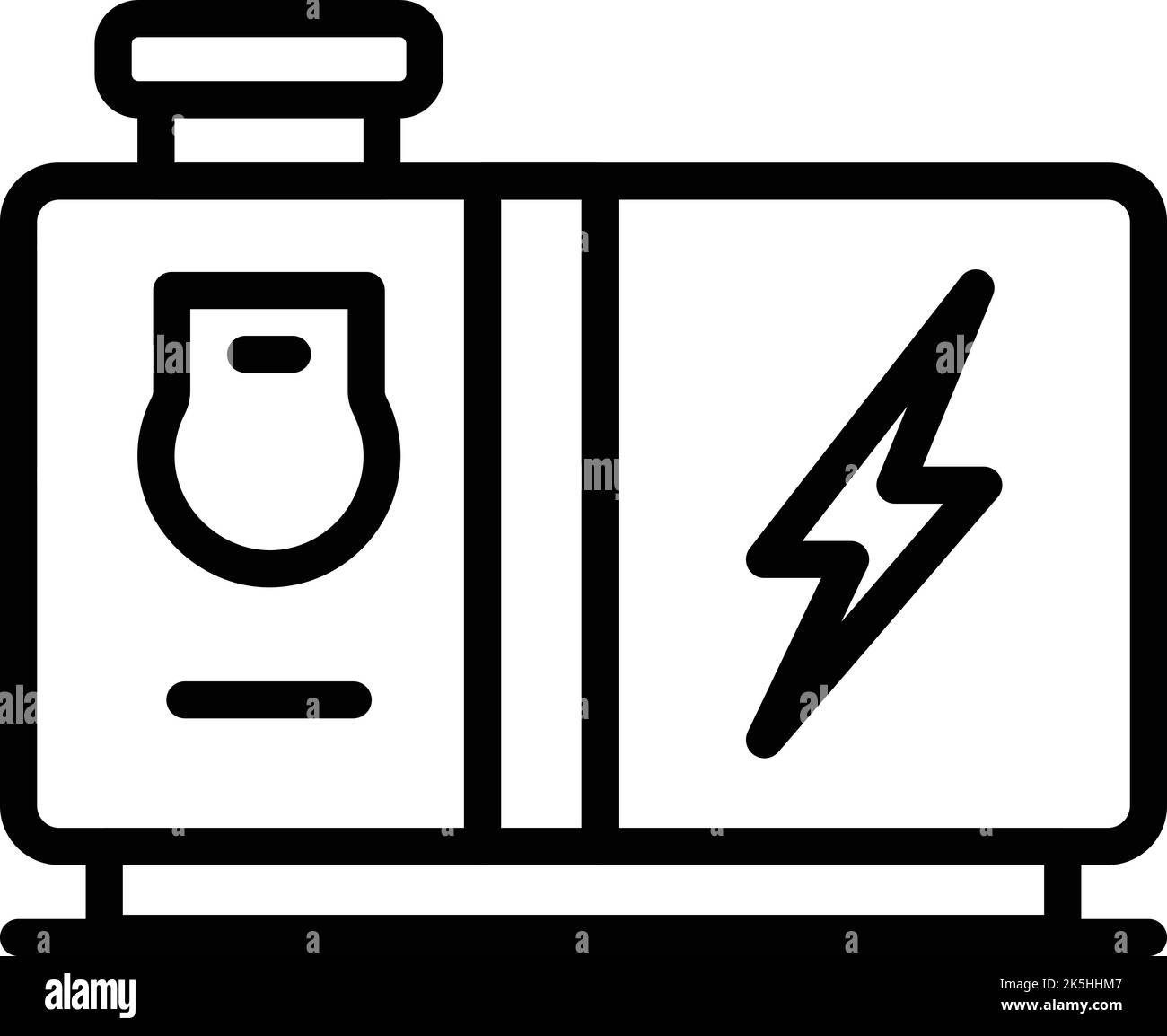 Generator pipe icon outline vector. Power electric. Gas machine Stock ...