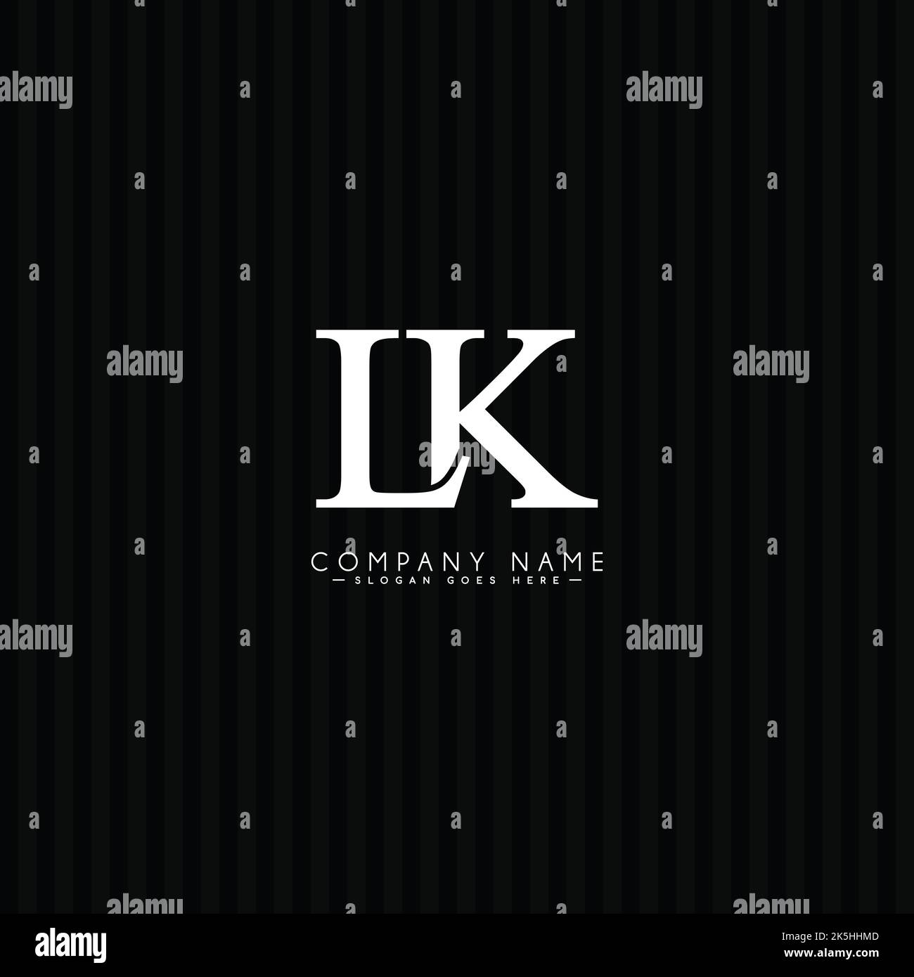 Initial Letter LK Logo - Simple Business Logo for Alphabet L and K - Simple Monogram Logo Stock ...
