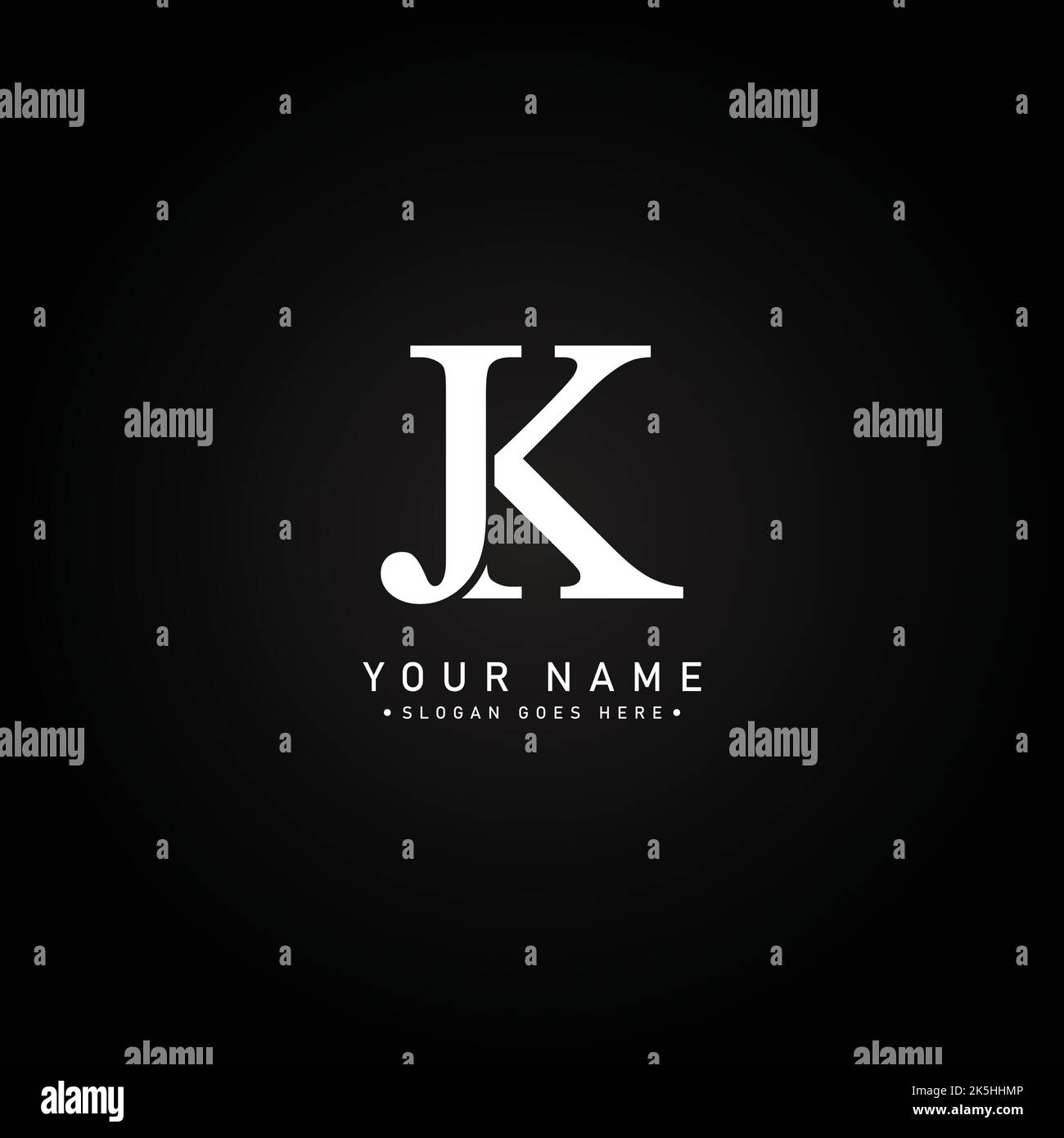 Simple Business Logo for Initial Letter JK - Alphabet Logo - Simple Monogram Logo Stock Vector ...