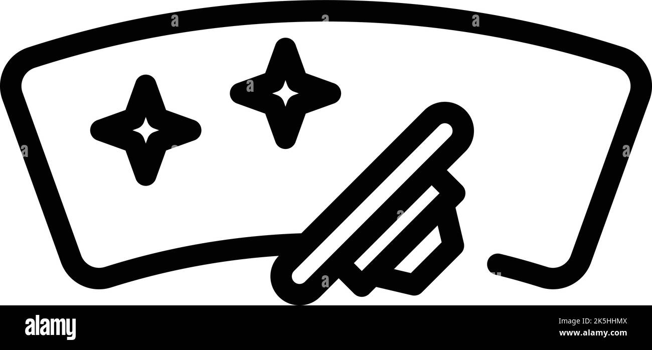 Clean windshield icon outline vector. Window foam. Auto washer Stock ...