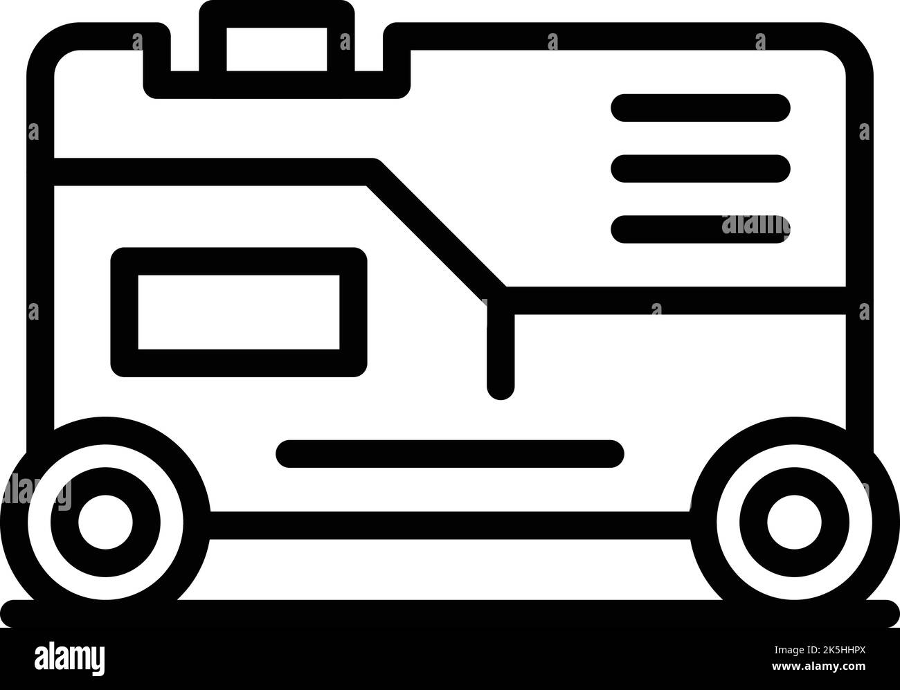 Electric generator icon outline vector. Diesel power. Portable machine ...