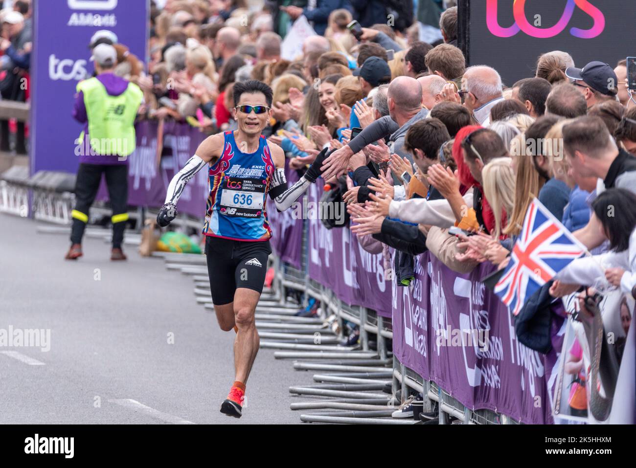 Song-ming Syu club runner running in the TCS London Marathon 2022 road ...
