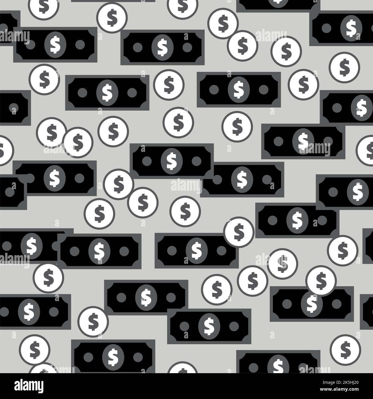 Dollar bank notes seamless pattern. Repeating background with USA ...