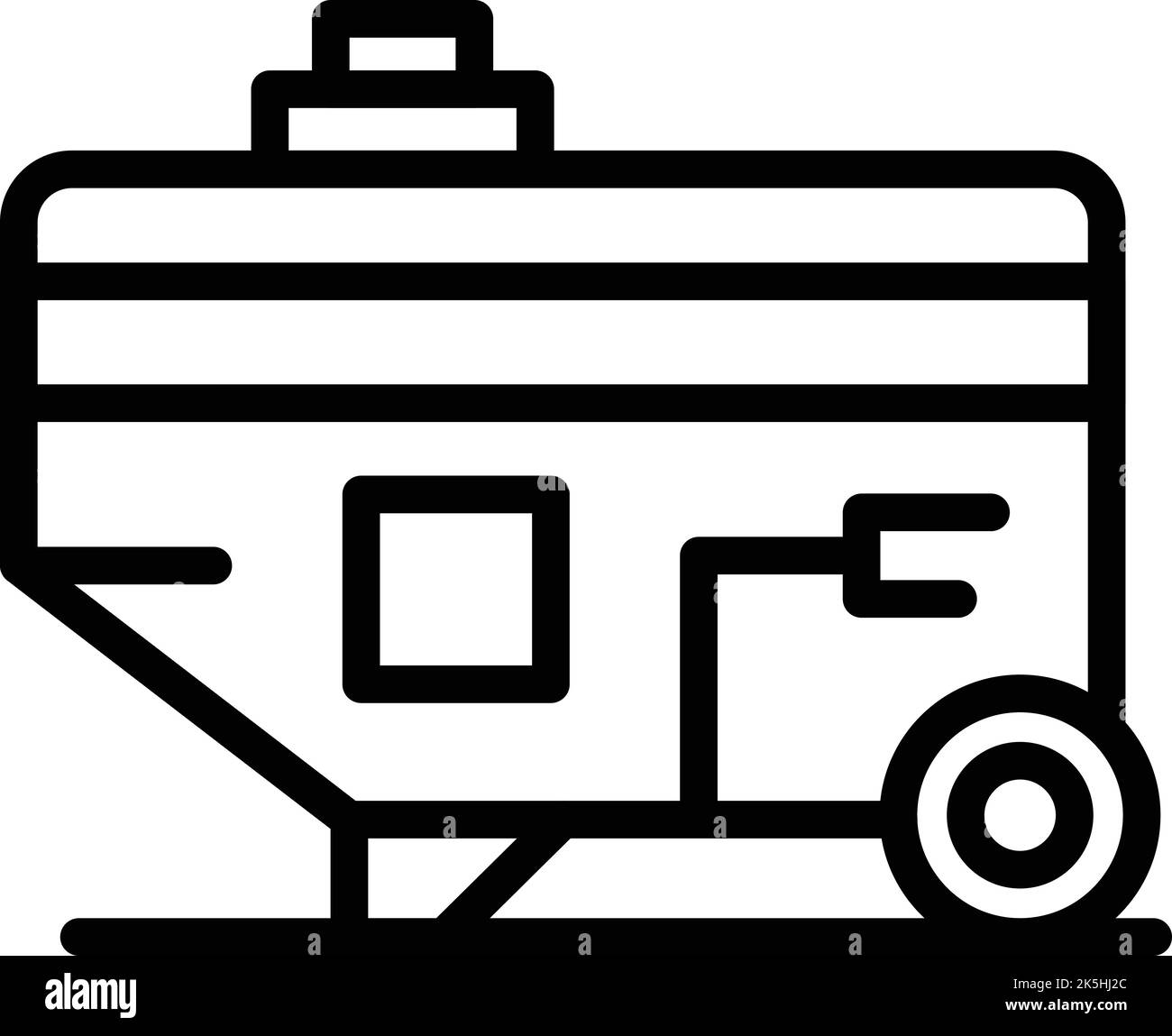 Generator energy icon outline vector. Power engine. Portable machine ... Generator energy icon outline vector. Power engine. Portable machine ...