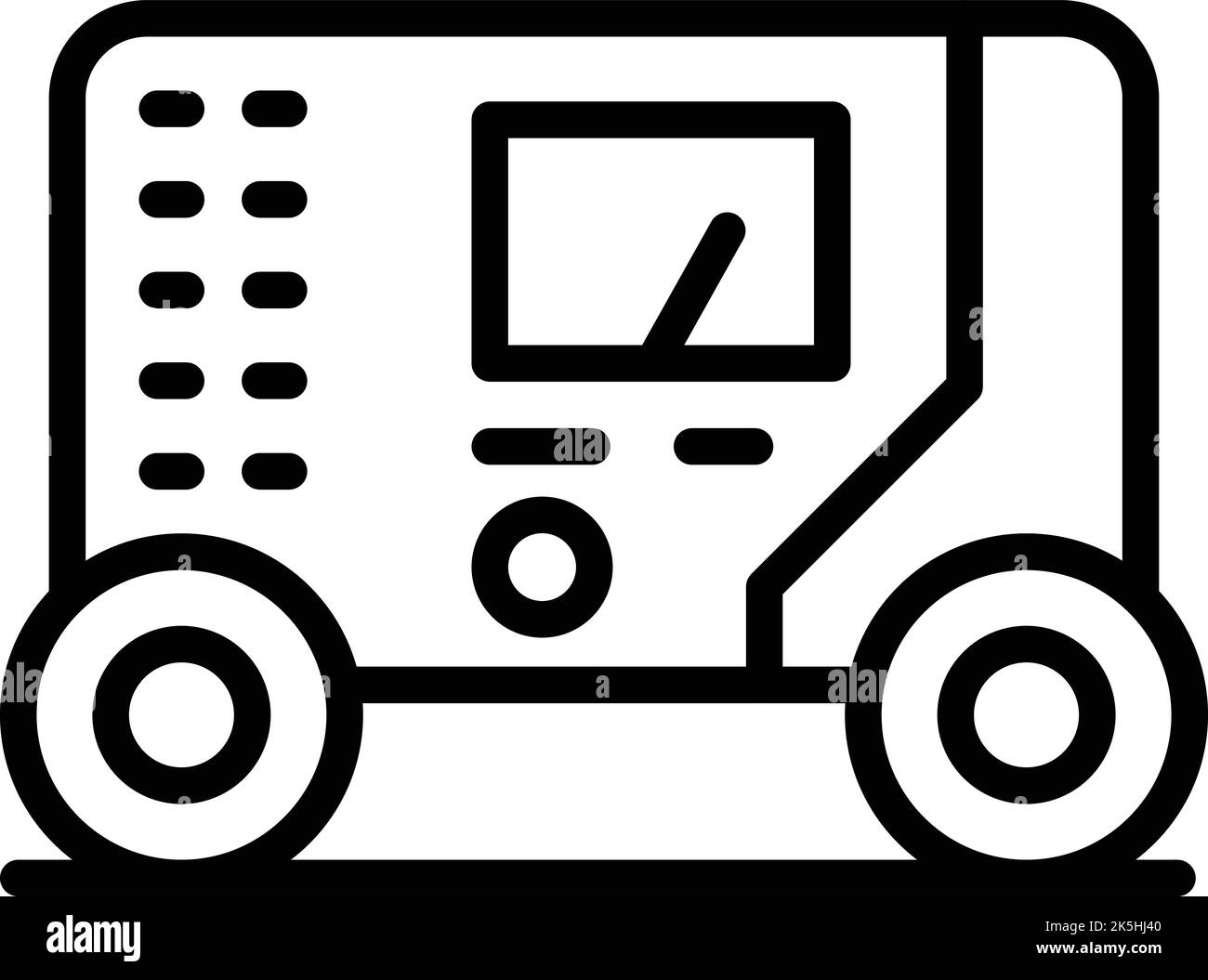 Gasoline generator icon outline vector. Electric engine. Portable gas ...