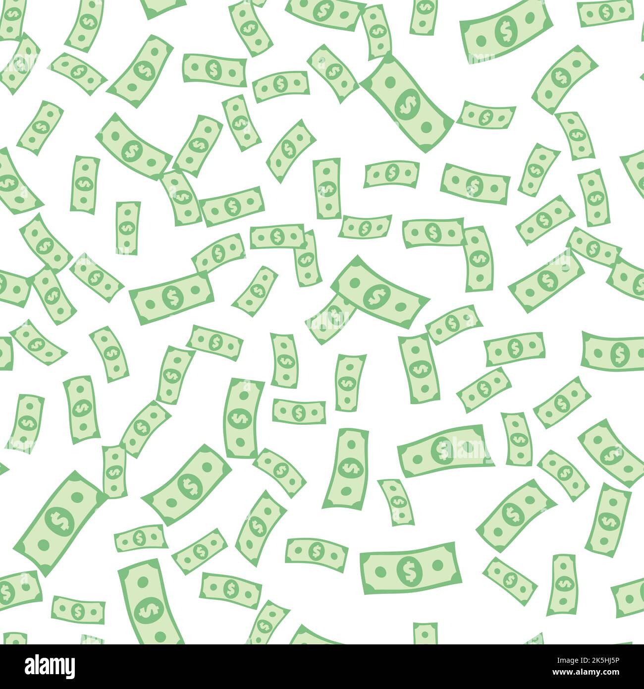 Dollar banknotes randomly falling seamless pattern. Wrapping background ...