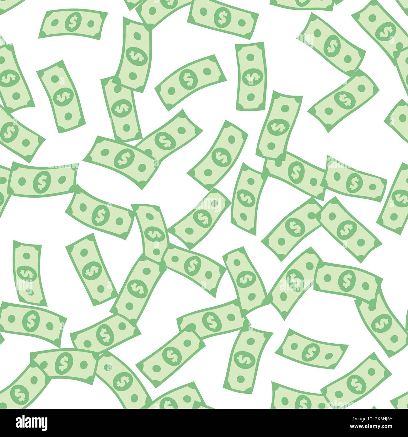 Dollar banknotes randomly falling seamless pattern. Wrapping background ...