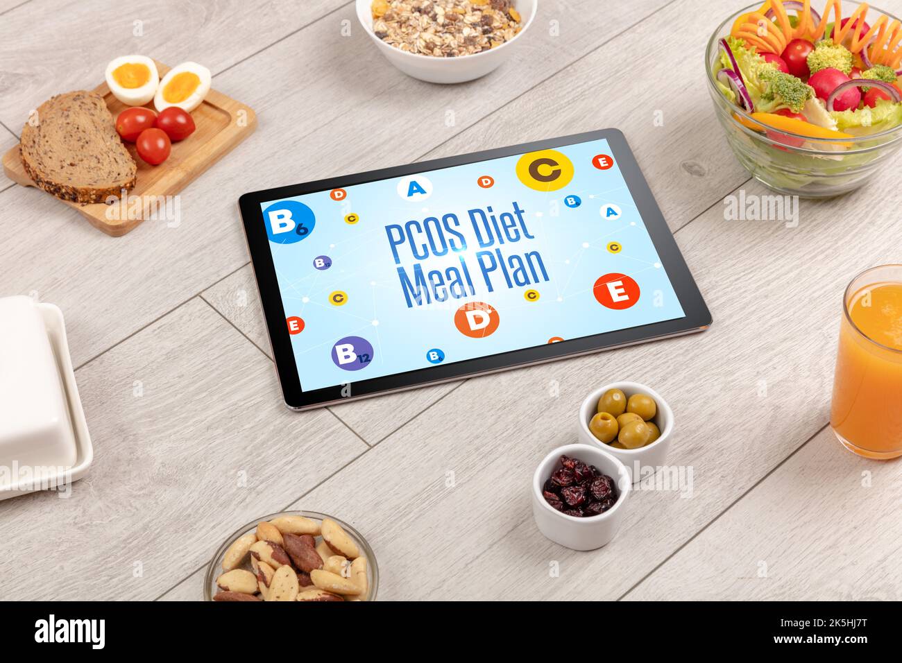 Healthy Tablet Pc compostion concept Stock Photo - Alamy