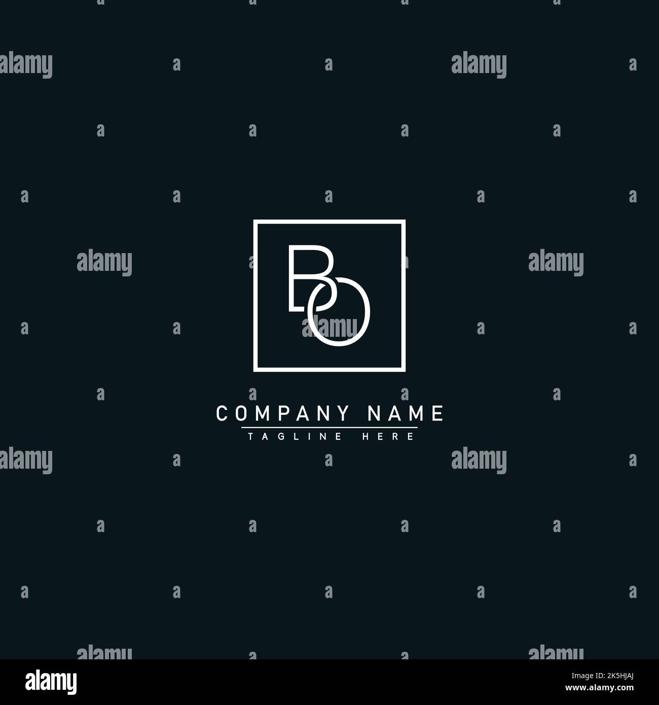 Simple Business Logo for Initial Letter BO - Alphabet Logo - Simple ...