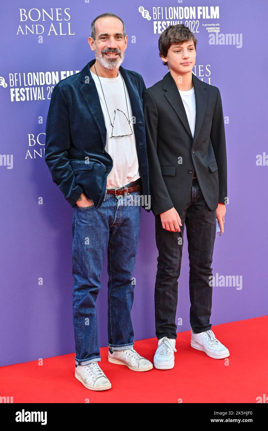 London, UK. 8th Oct 2022. Producer Marco Morabito (L) arrive at the Bones and All - World ...