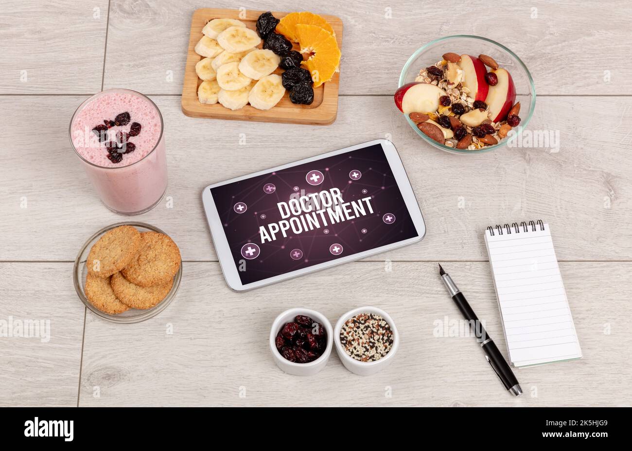 Tablet Pc with fruits, healthy concept Stock Photo - Alamy