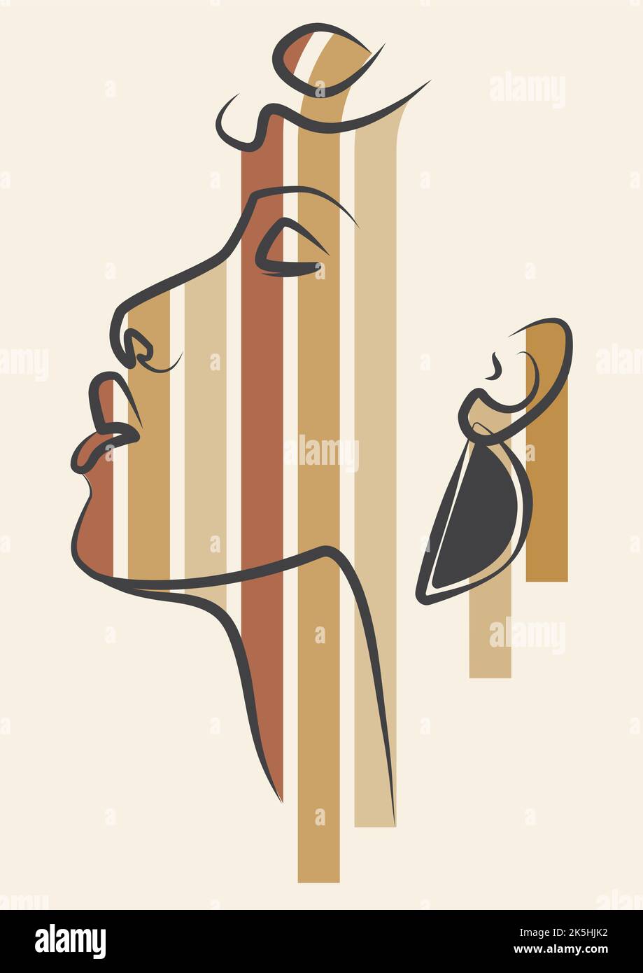 Abstract stripes poster for art, traditional festival illustration ...