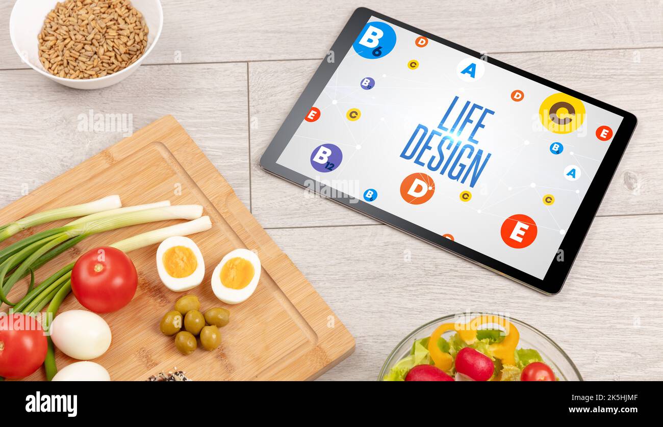 Healthy Tablet Pc compostion concept Stock Photo - Alamy