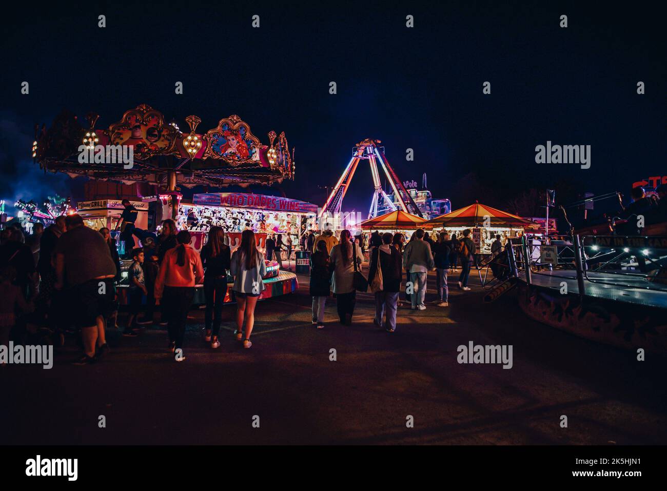 Funfair, Barnstaple, Devon UK September 12th 2022, Amusements and ...
