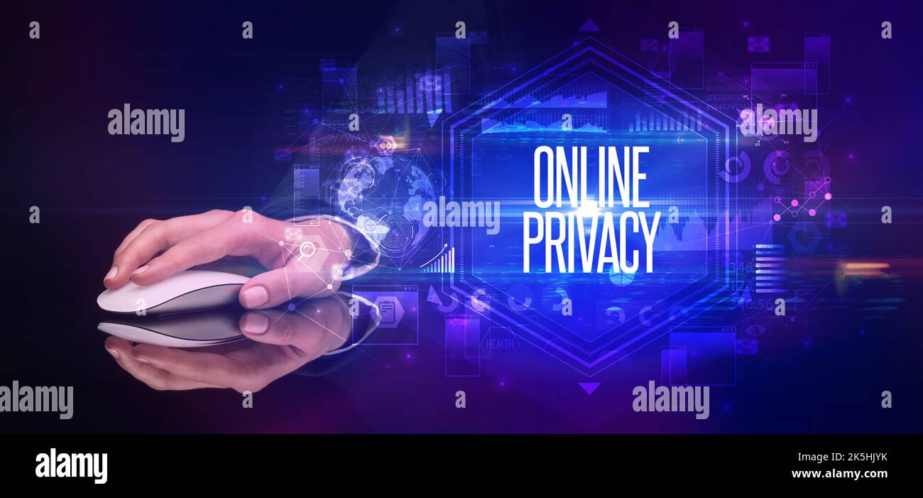 hand holding wireless peripheral, cyber security concept Stock Photo ...