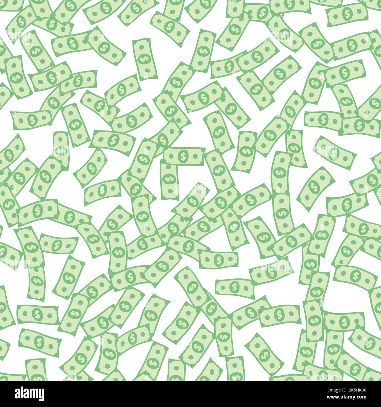 Dollar banknotes randomly falling seamless pattern. Wrapping background ...