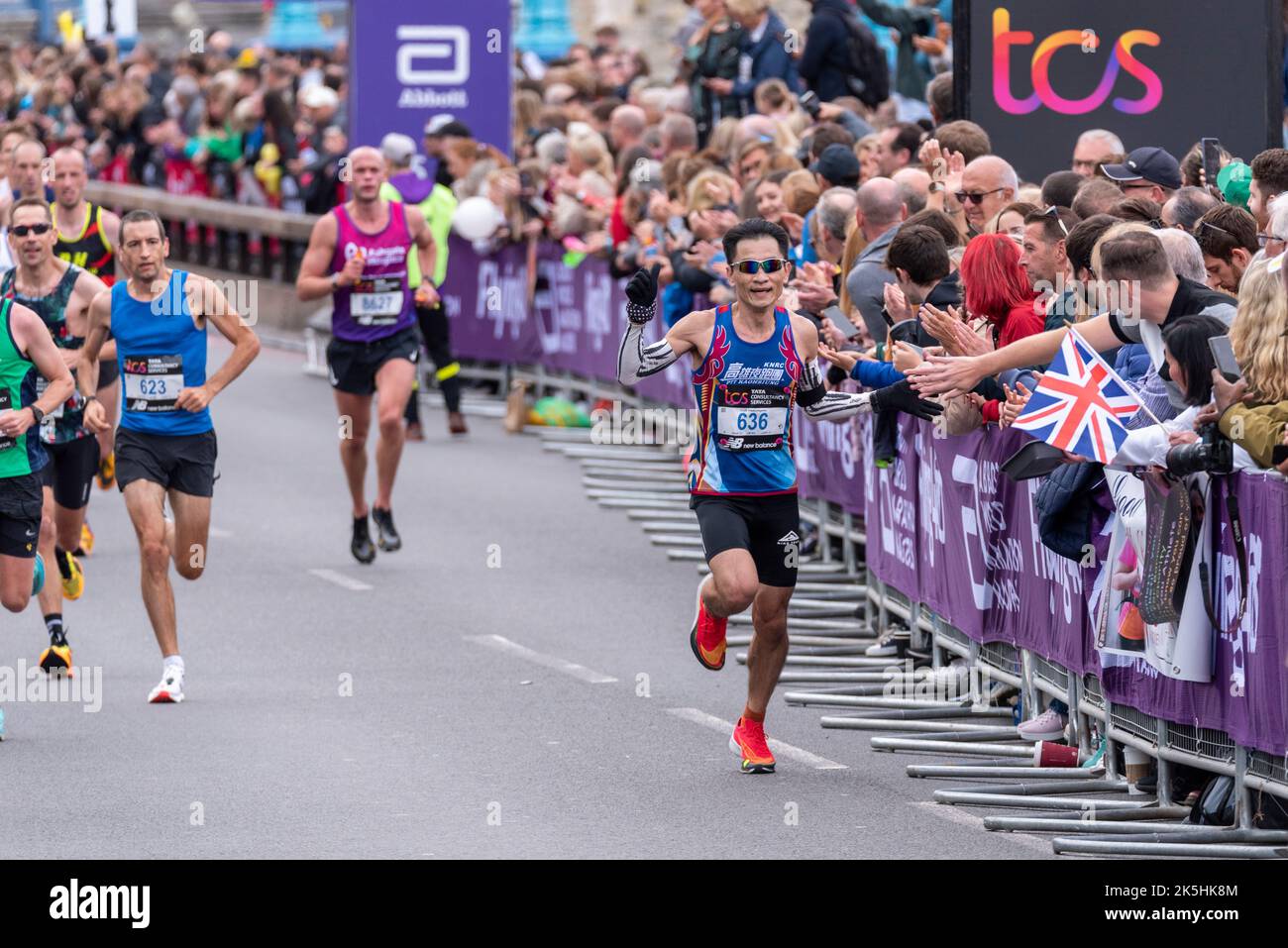 Song-ming Syu club runner running in the TCS London Marathon 2022 road ...