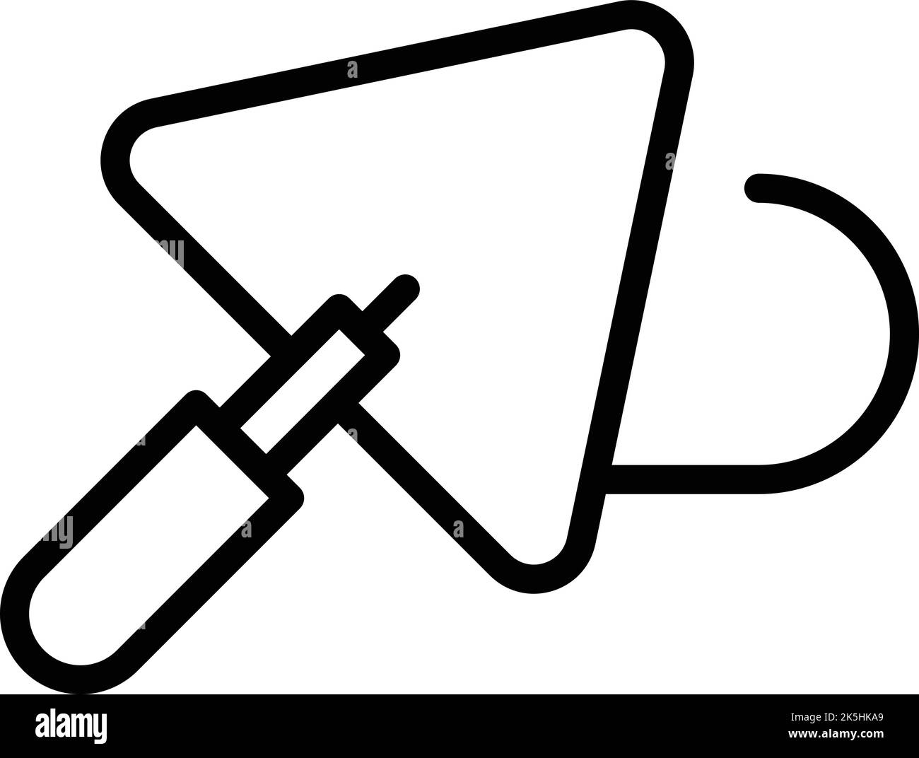 Home trowel icon outline vector. Construction tool. Hammer holding ...