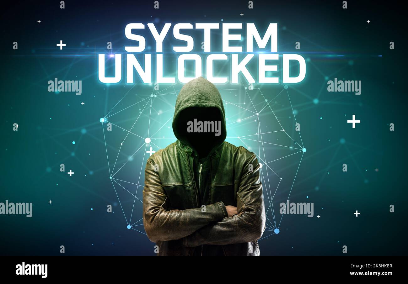 Mysterious hacker, online attack concept Stock Photo - Alamy