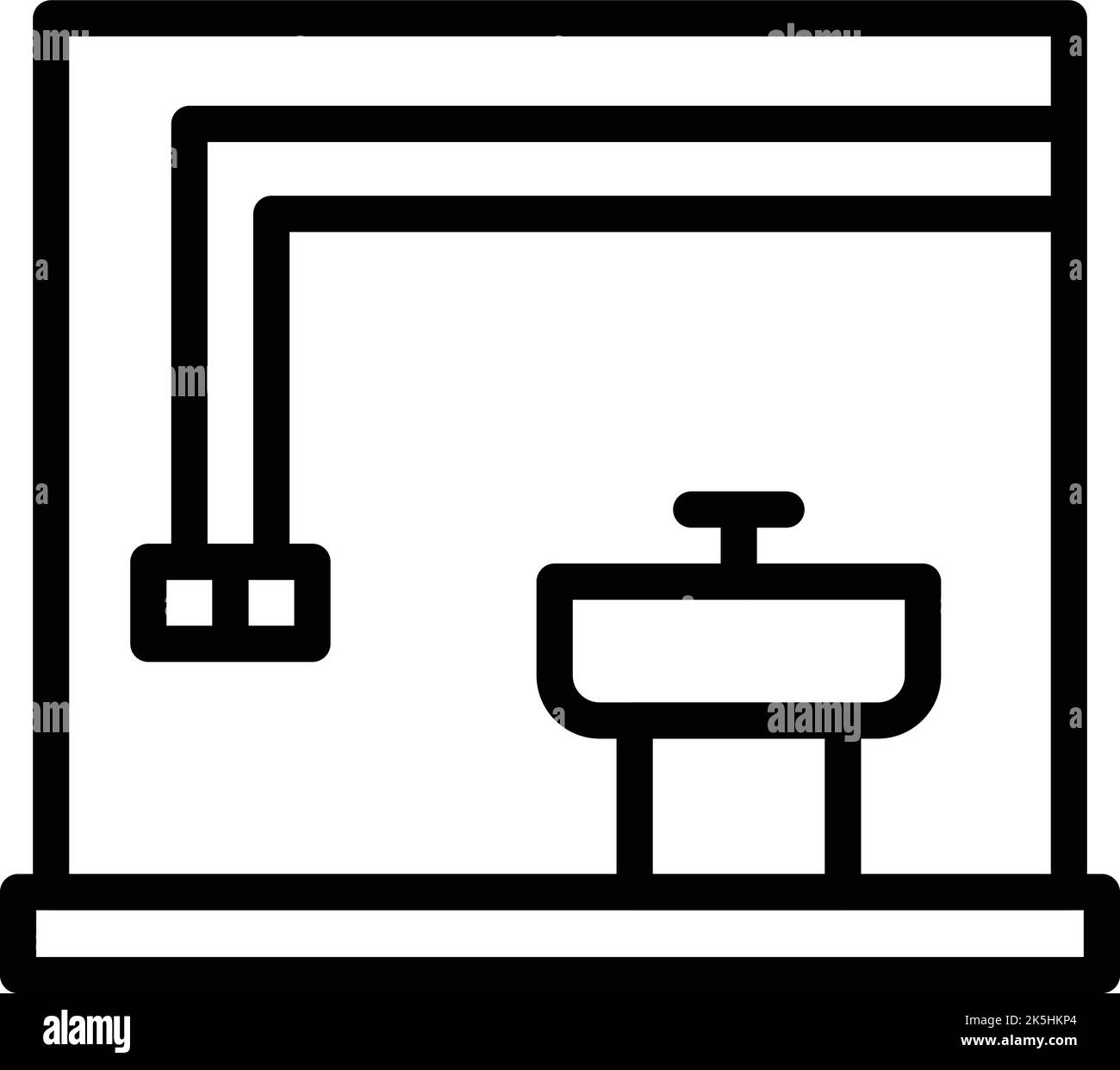 Bathroom repair icon outline vector. Work tool. Drill design Stock ...