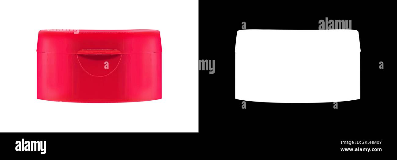 Red Lid locked isolated on white background with clipping mask for ...