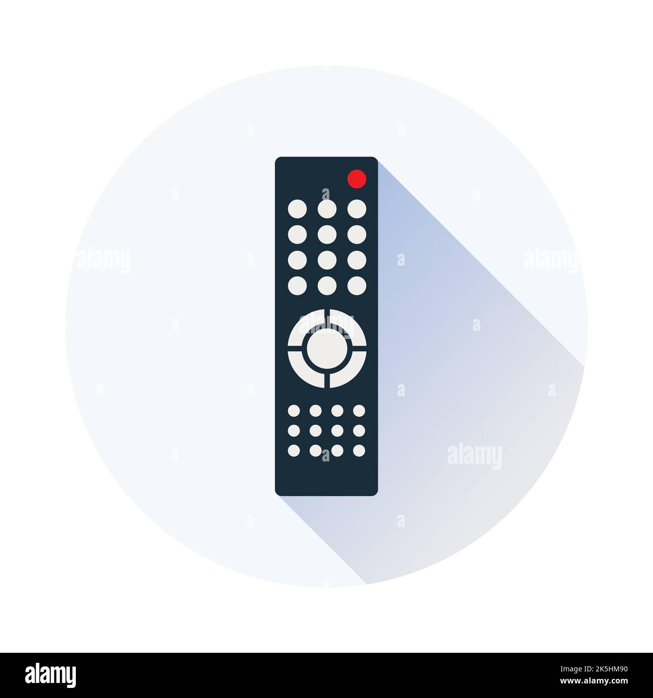 Remote control for TV or media center. Flat icon with long shadow ...