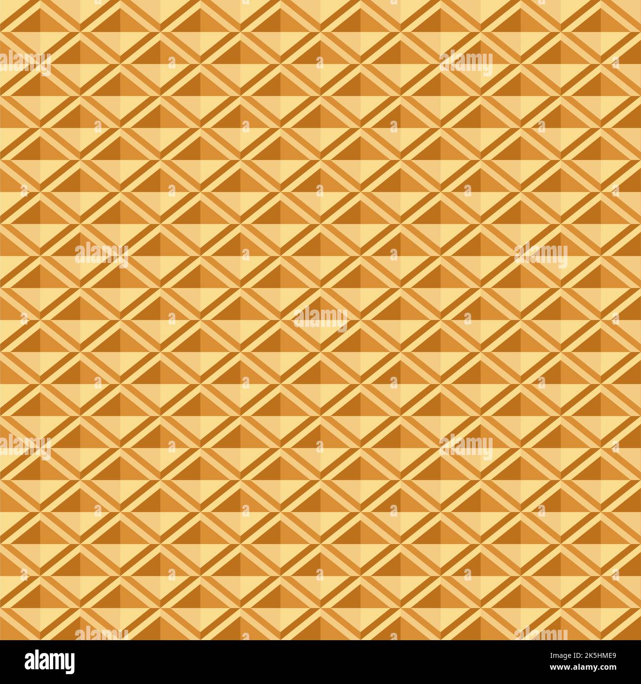 Wafer Seamless Pattern Baked Waffle Repeating Texture Stylized Flat
