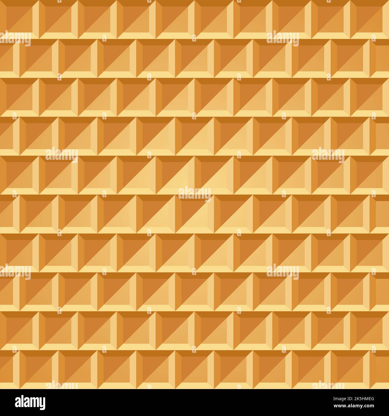 Waffle seamless pattern. Belgian wafer repeating texture. Stylized flat ...