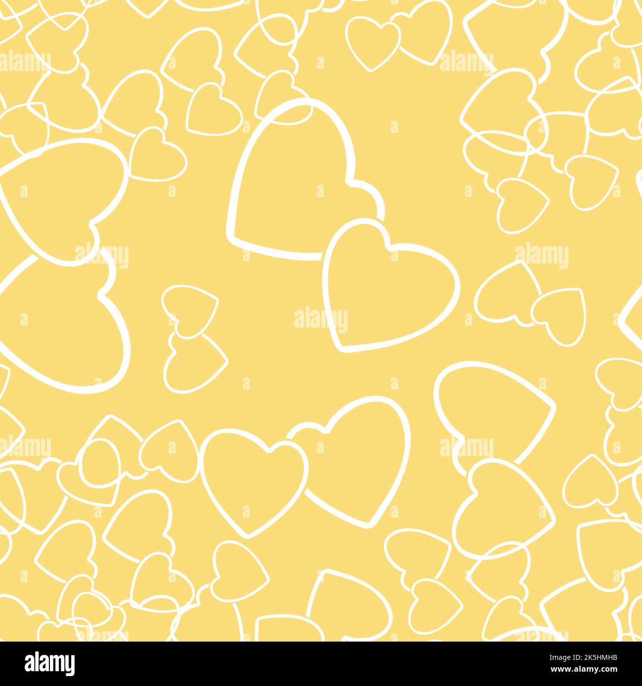 Two Hearts Seamless Pattern White Pairs Of Heart Symbols Randomly