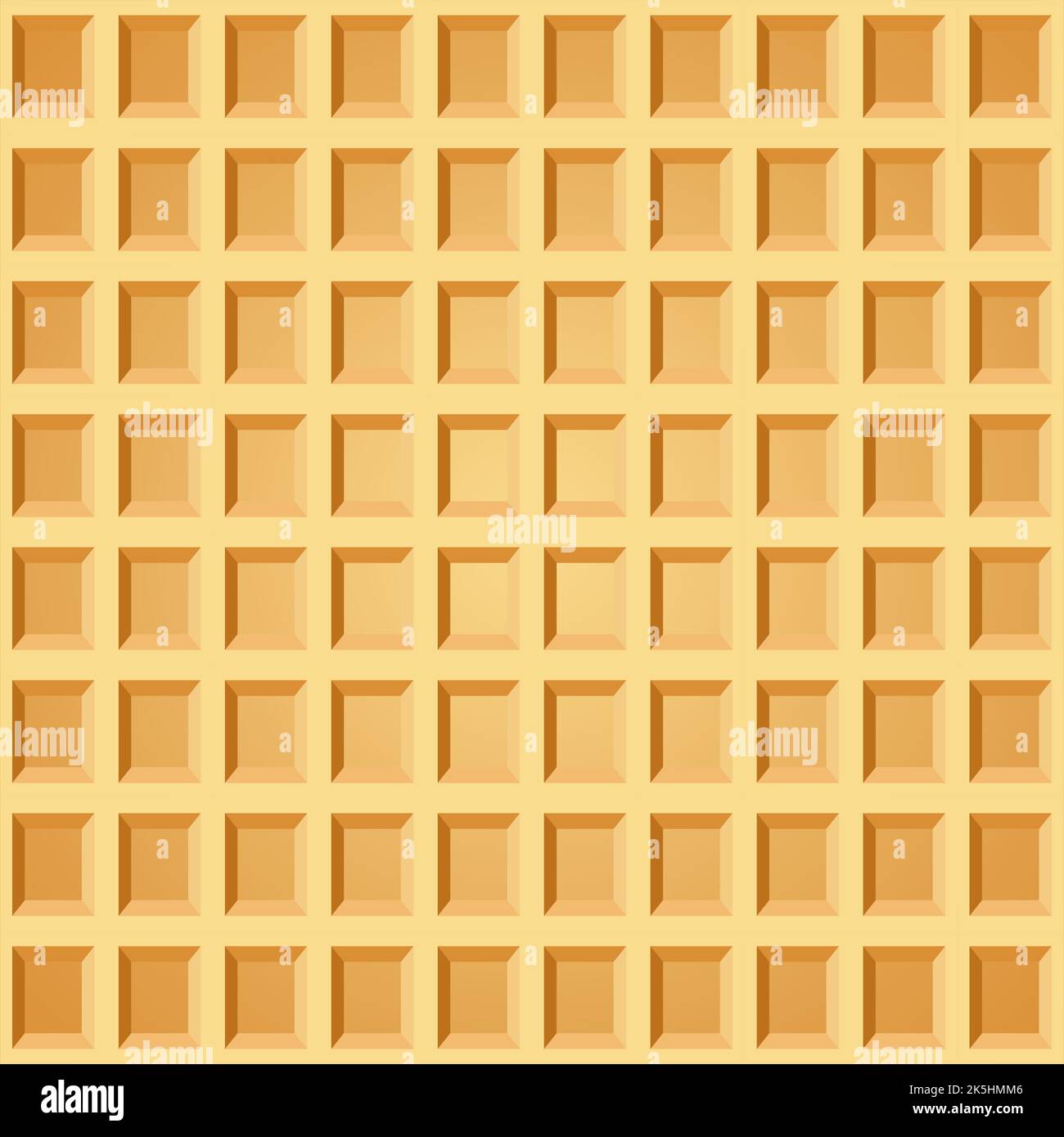 Waffle Seamless Pattern Baked Wafer Background With Repeating Texture