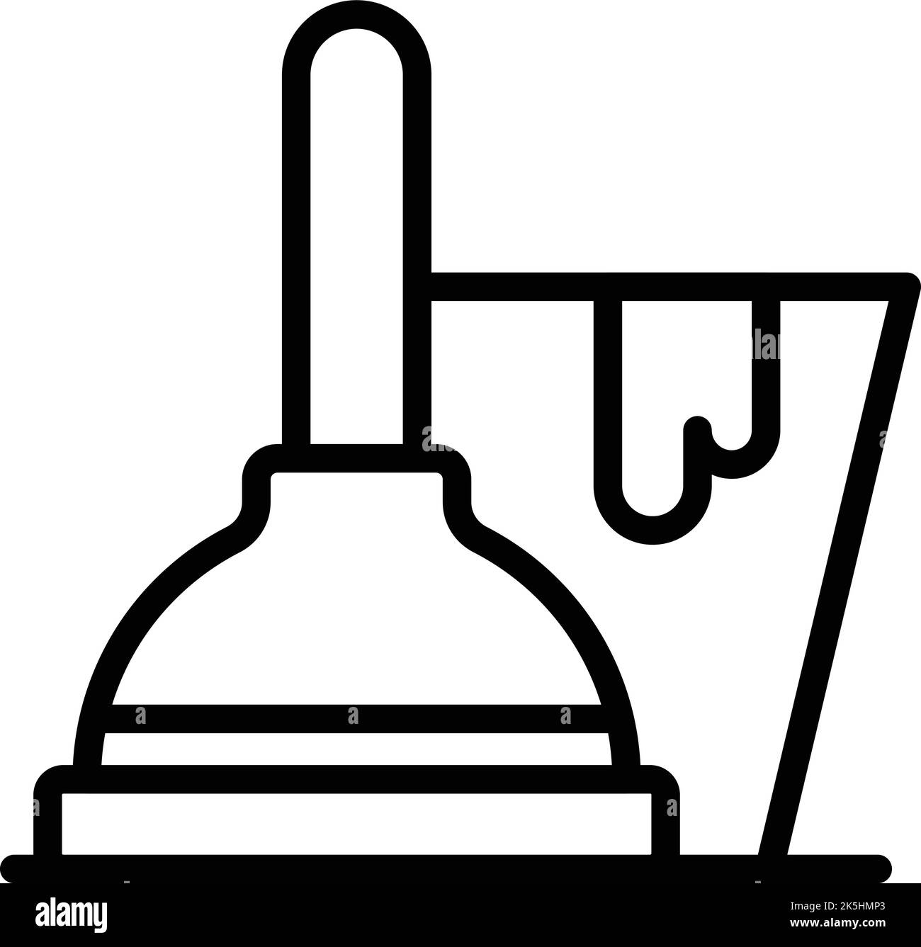 Toilet sucker icon outline vector. Home construction. Work tool Stock ...