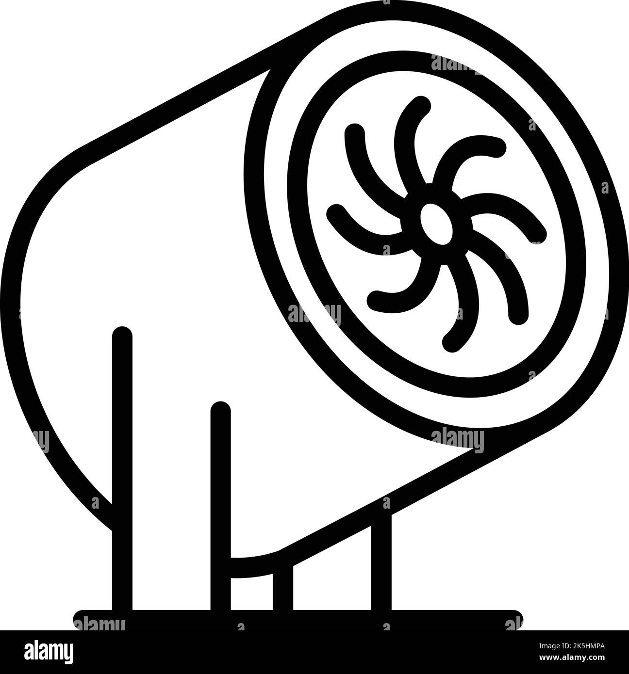 Fan heater icon outline vector. Home construction. Work tool Stock ...