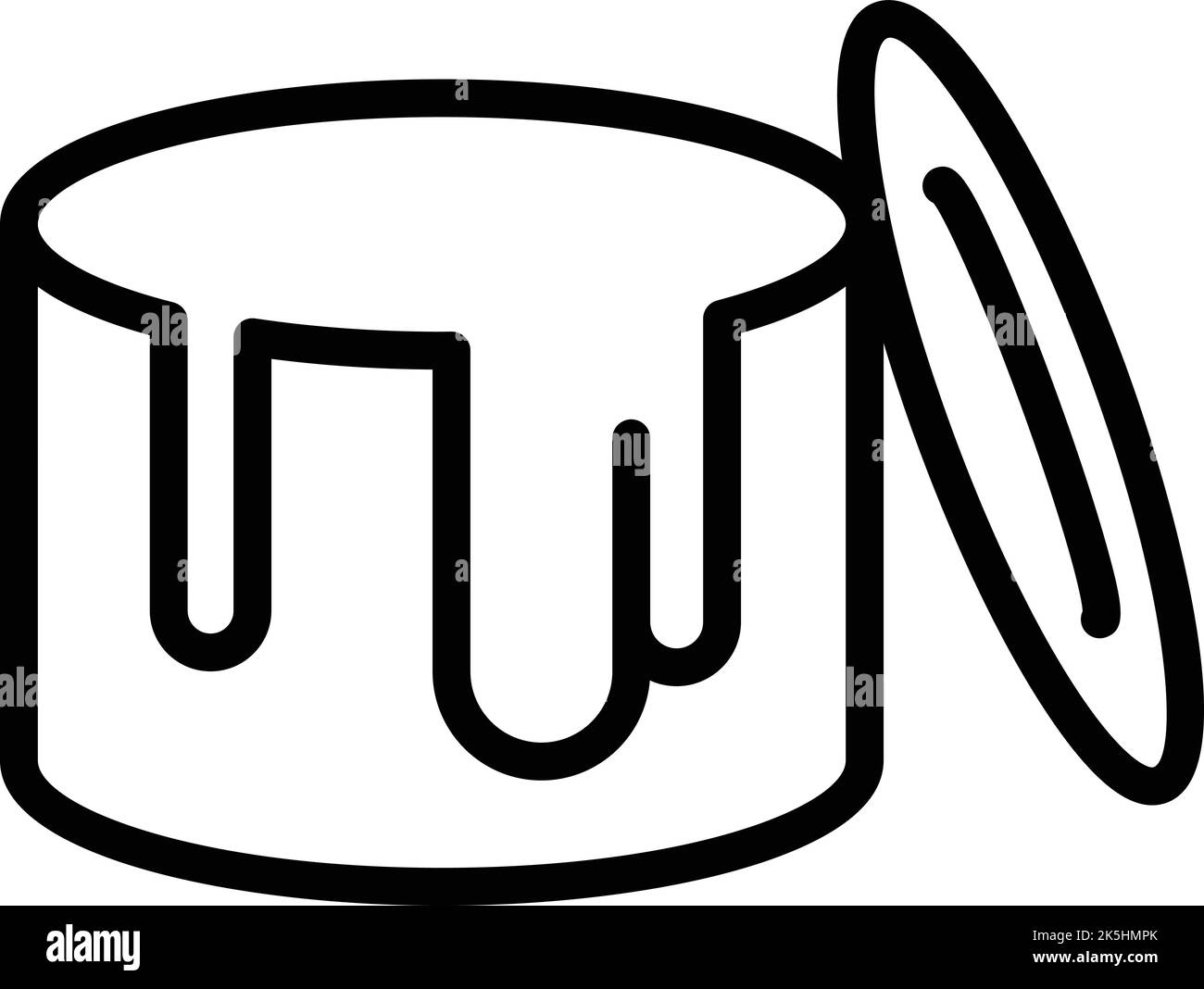 Paint bucket icon outline vector. Home construction. Drill design Stock ...