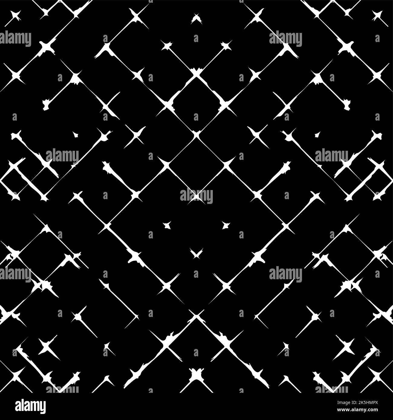 Seamless Pattern With Overlay Effect Grunge Texture Of Irregular Abstract Grid Lines And