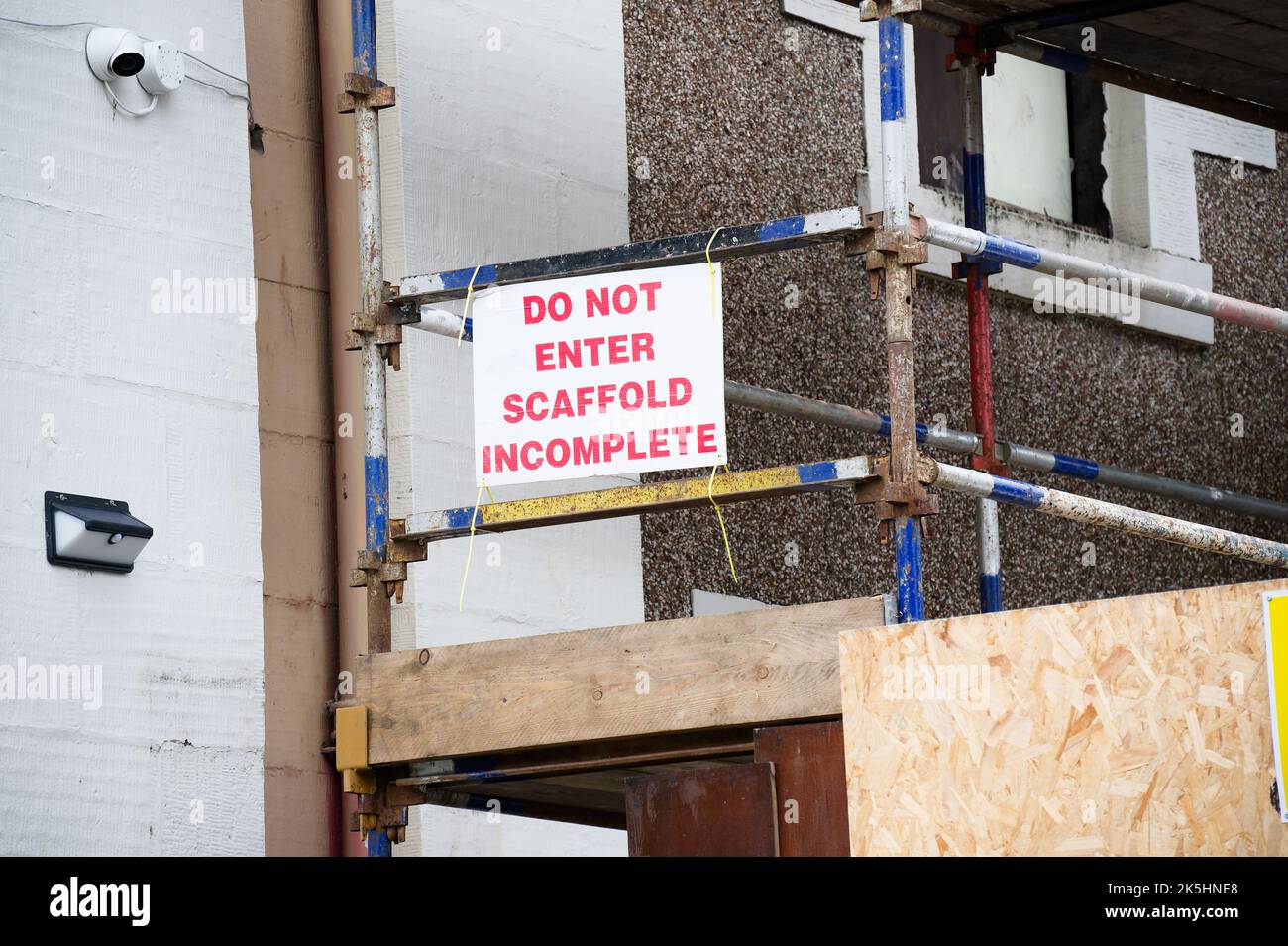 Do not enter scaffold construction site health and safety sign Stock ...