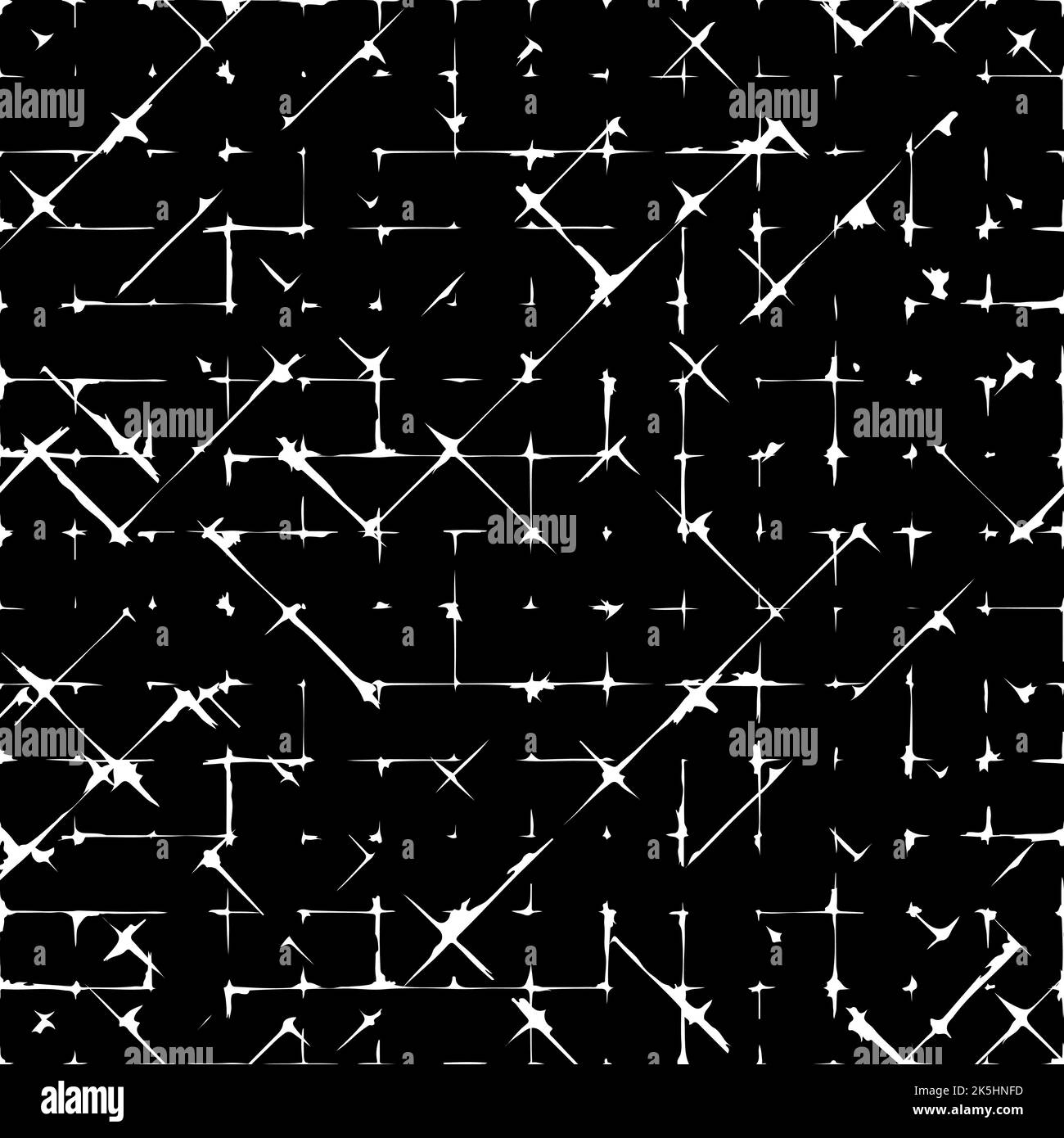 Seamless Pattern With Overlay Effect Grunge Texture Of Irregular Abstract Grid Lines And