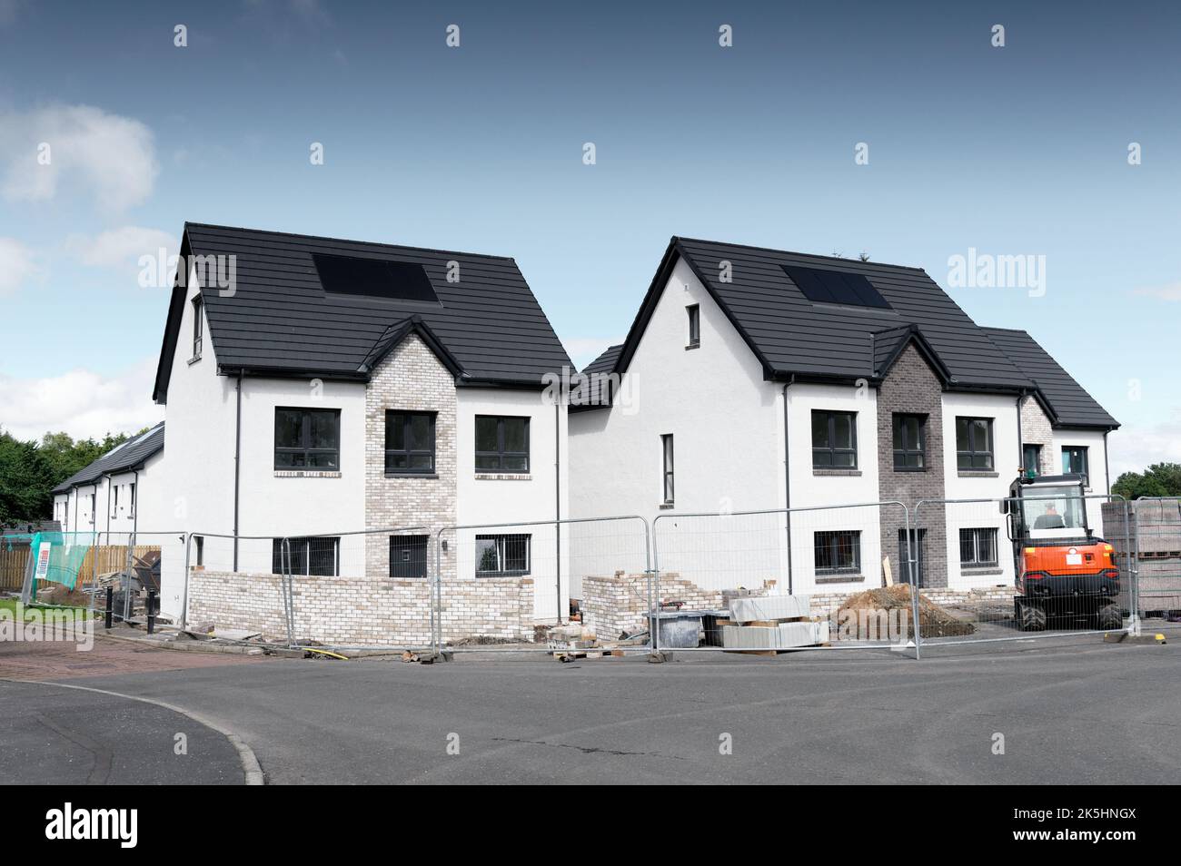 Luxury rural housing development in construction for purchase Stock ...