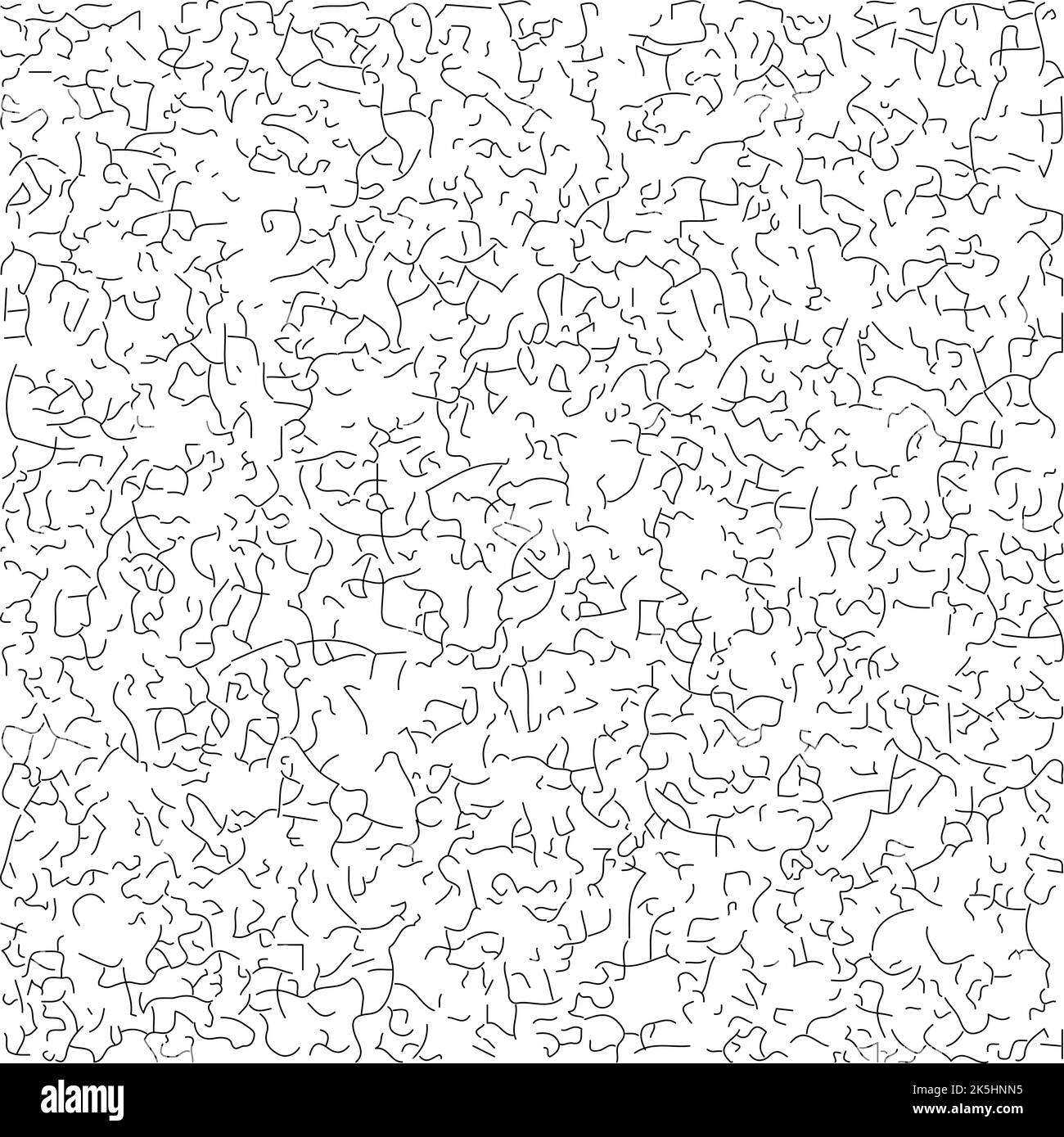 Texture of black tangled geometric lines on white background. Abstract ...