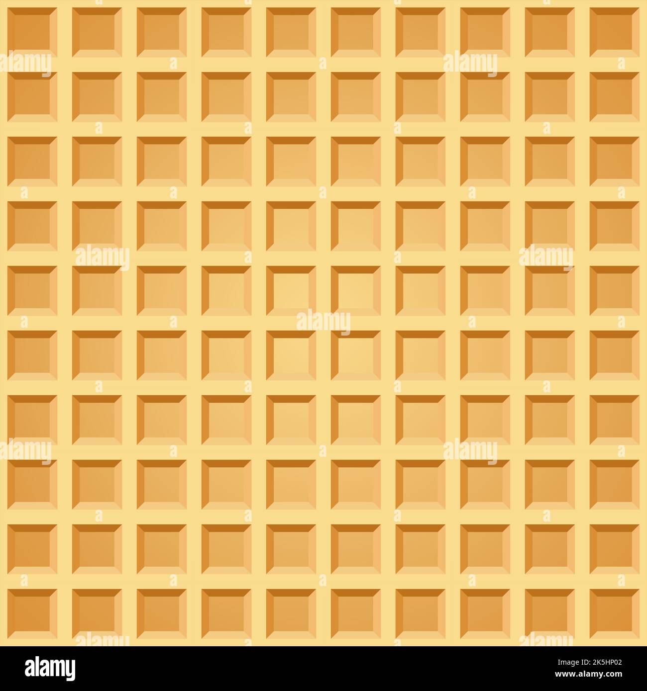 Baked waffle seamless pattern. Wafer repeating background. Stylized ...