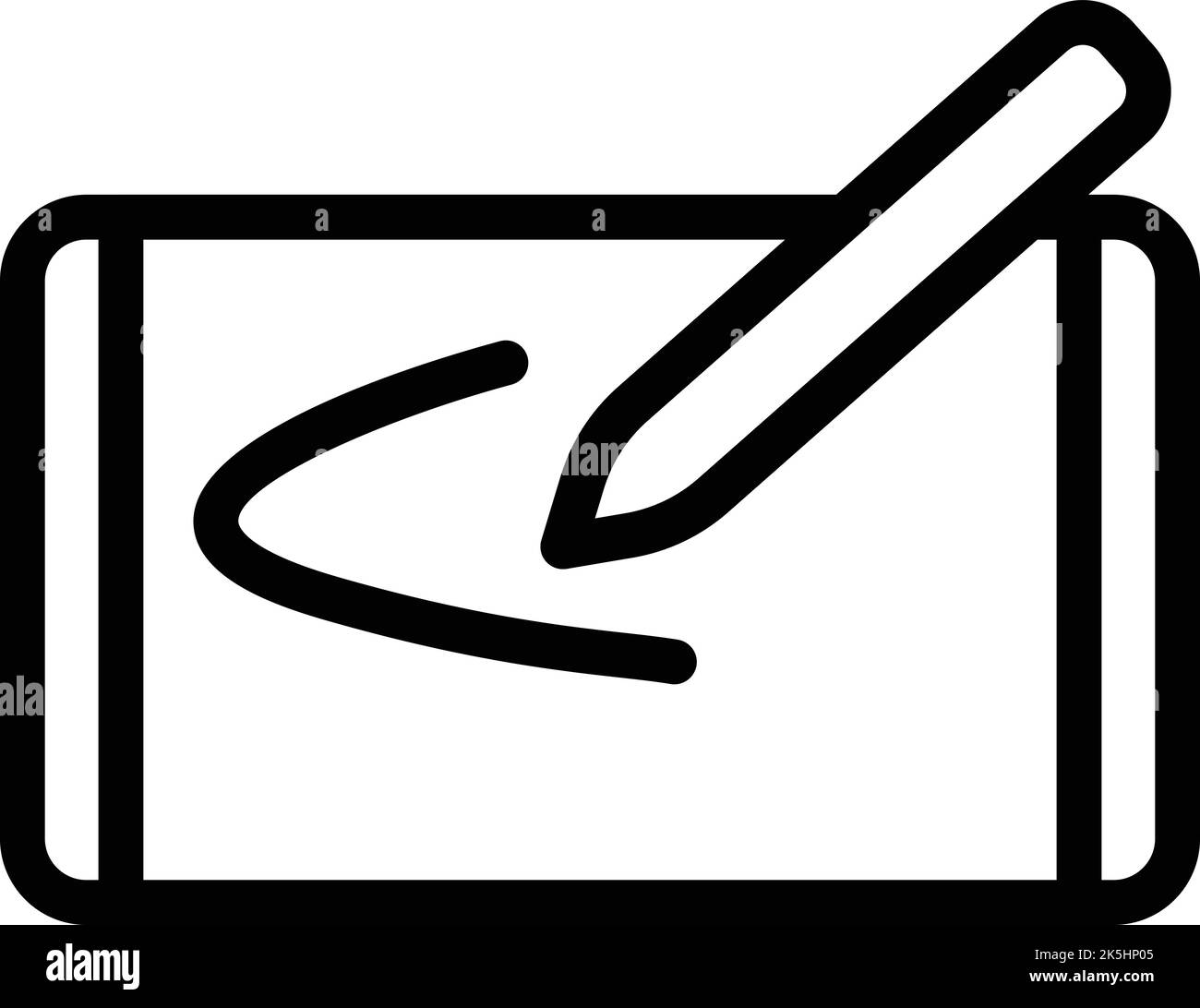 Hand tool icon outline vector. Digital pen. Tablet pad Stock Vector ...
