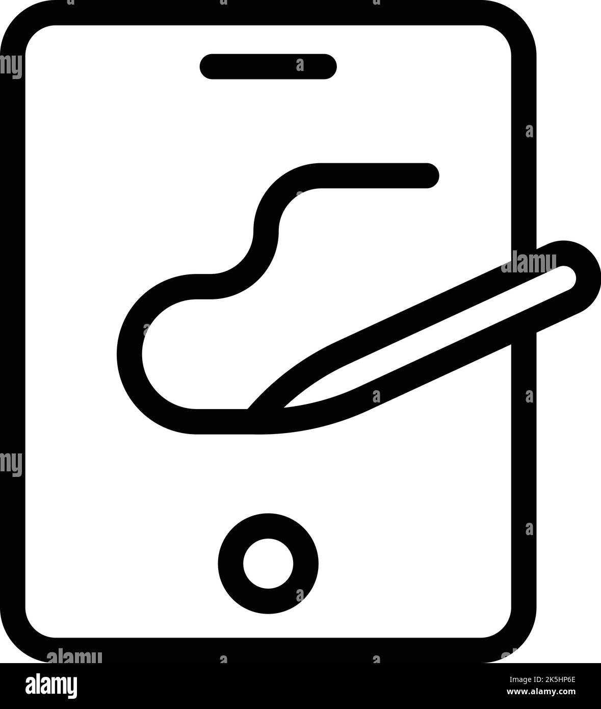 Drawing tablet icon outline vector. Digital pen. Draw signature Stock ...