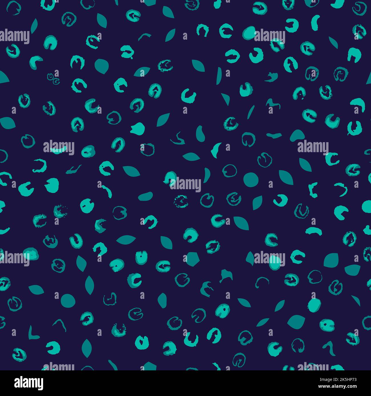 Abstract ink prints seamless pattern. Inky blots similar to viruses or ...