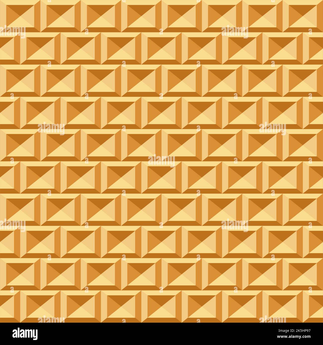 Waffle seamless pattern. Belgian wafer repeating texture. Stylized flat ...