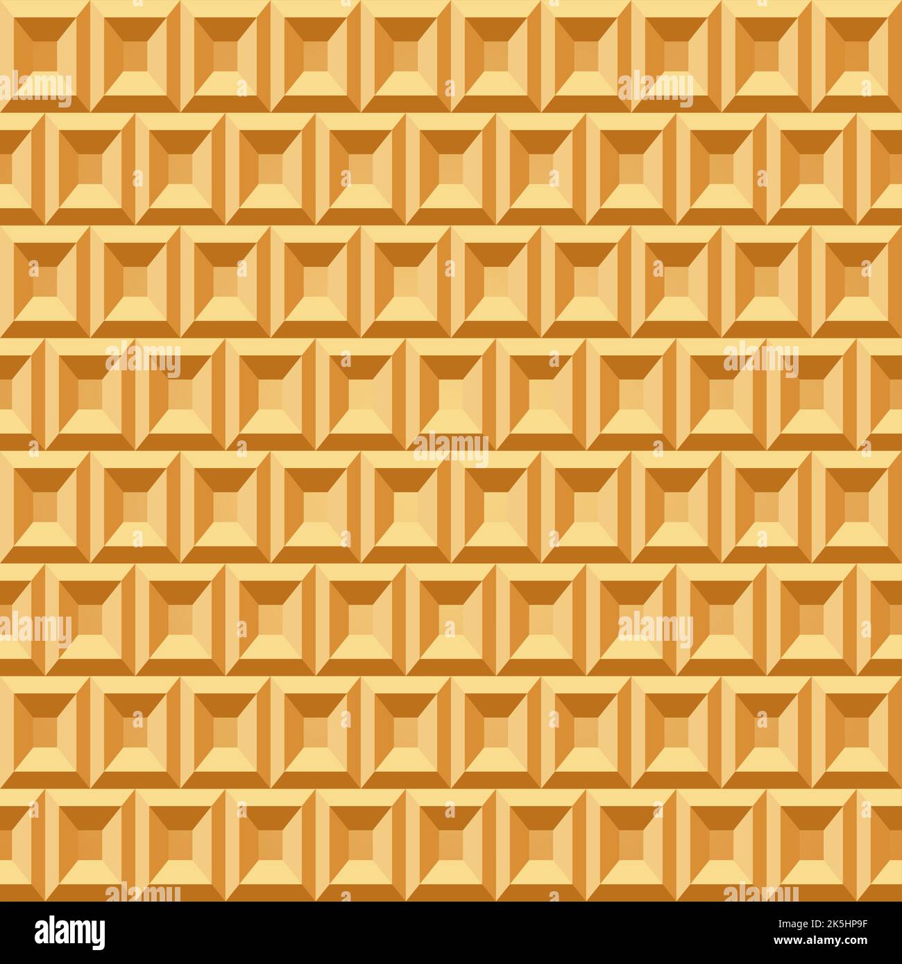 Waffle seamless pattern. Belgian wafer repeating texture. Stylized flat ...