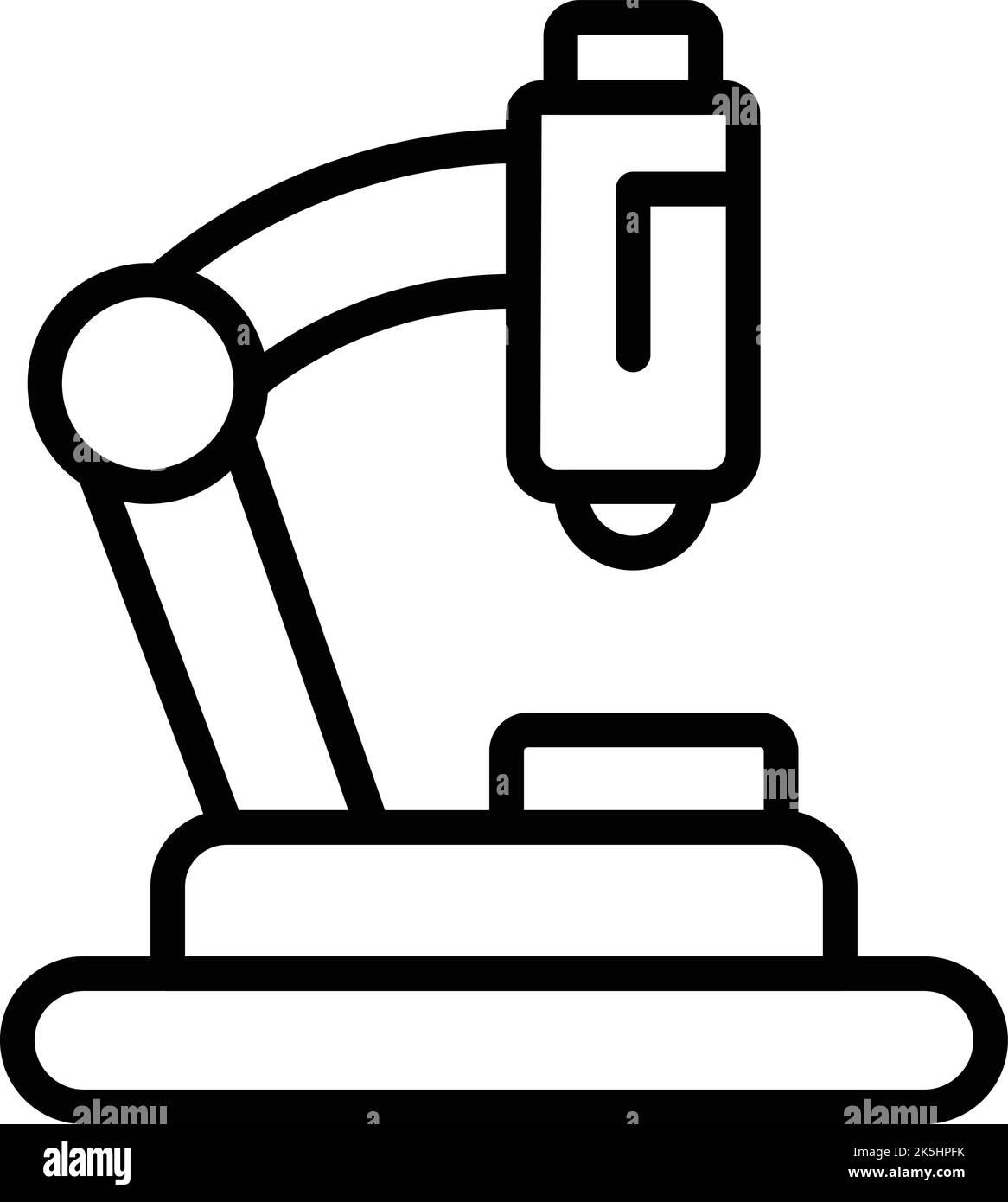 Microscope Safety Icon Outline Vector Product Quality Control