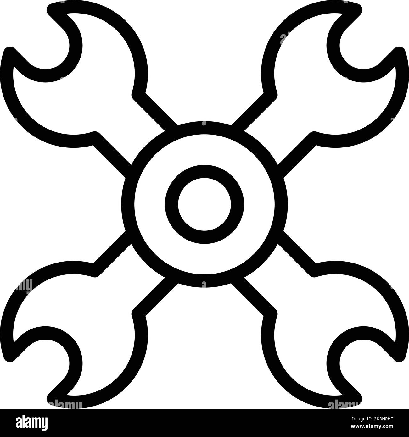 Work key icon outline vector. Home repair. Hammer design Stock Vector ...