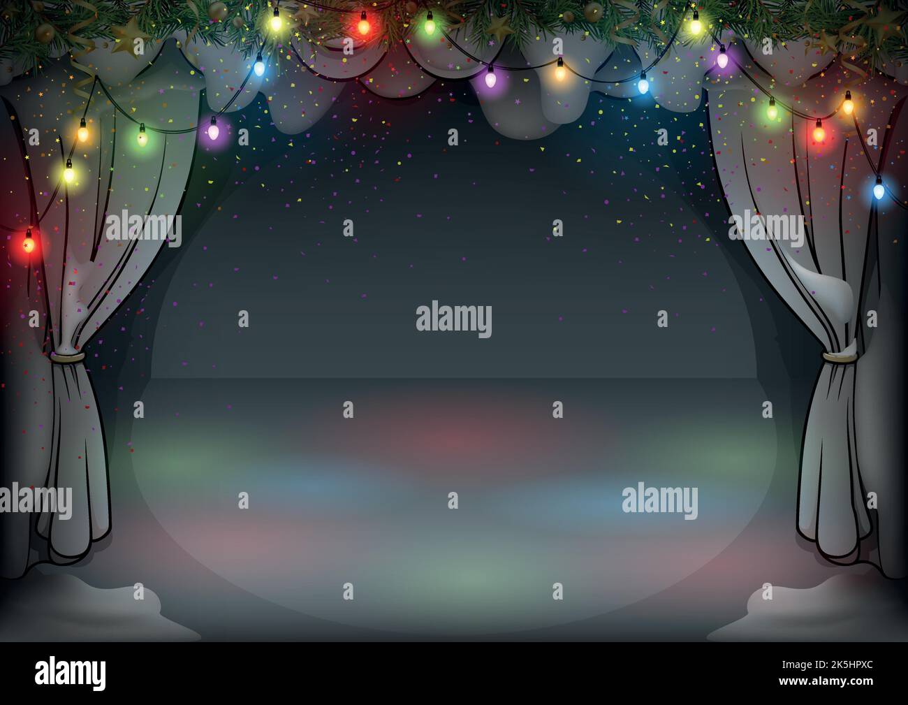 Theater stage curtain drawing hi-res stock photography and images - Alamy